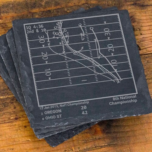 Greatest Ohio State Football Plays: Slate Coasters set of 4 - Etsy