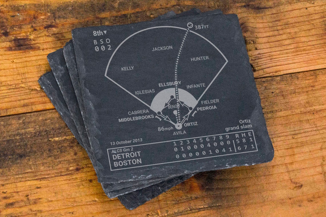 Champion Red Sox 2013 Plays: Slate Coasters set of 4 - Etsy