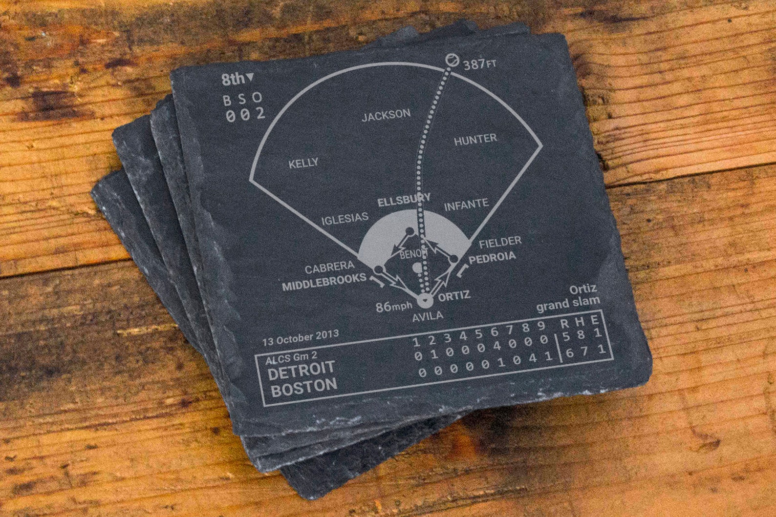 Champion Red Sox 2013 Plays: Slate Coasters set of 4 - Etsy