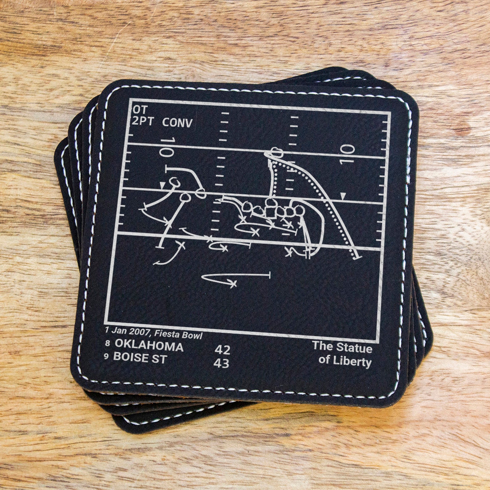 Greatest Boise State Football Plays: Leatherette Coasters set - Etsy