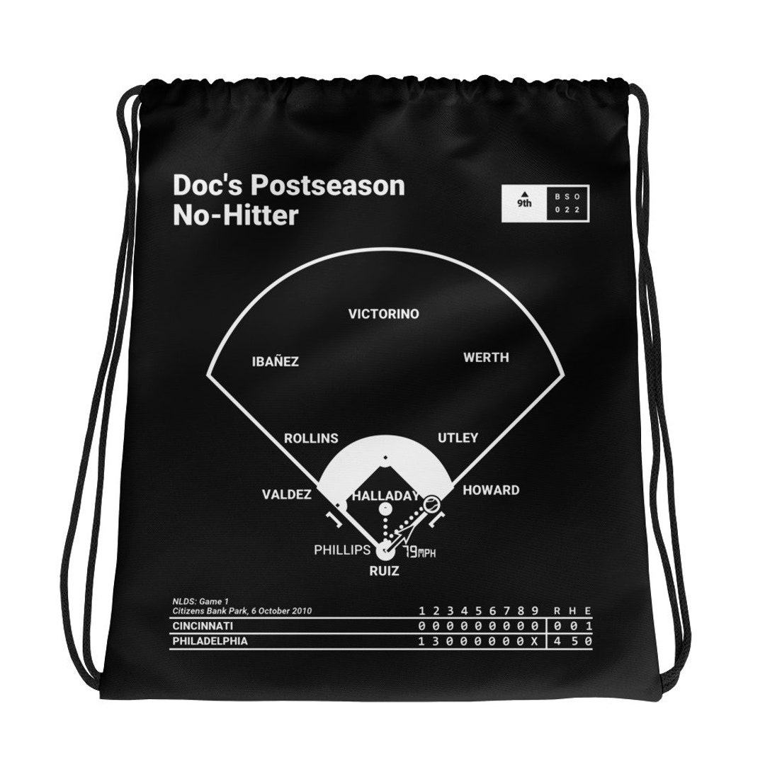 Greatest Phillies Plays Drawstring Bag: Doc's Postseason No-hitter ...