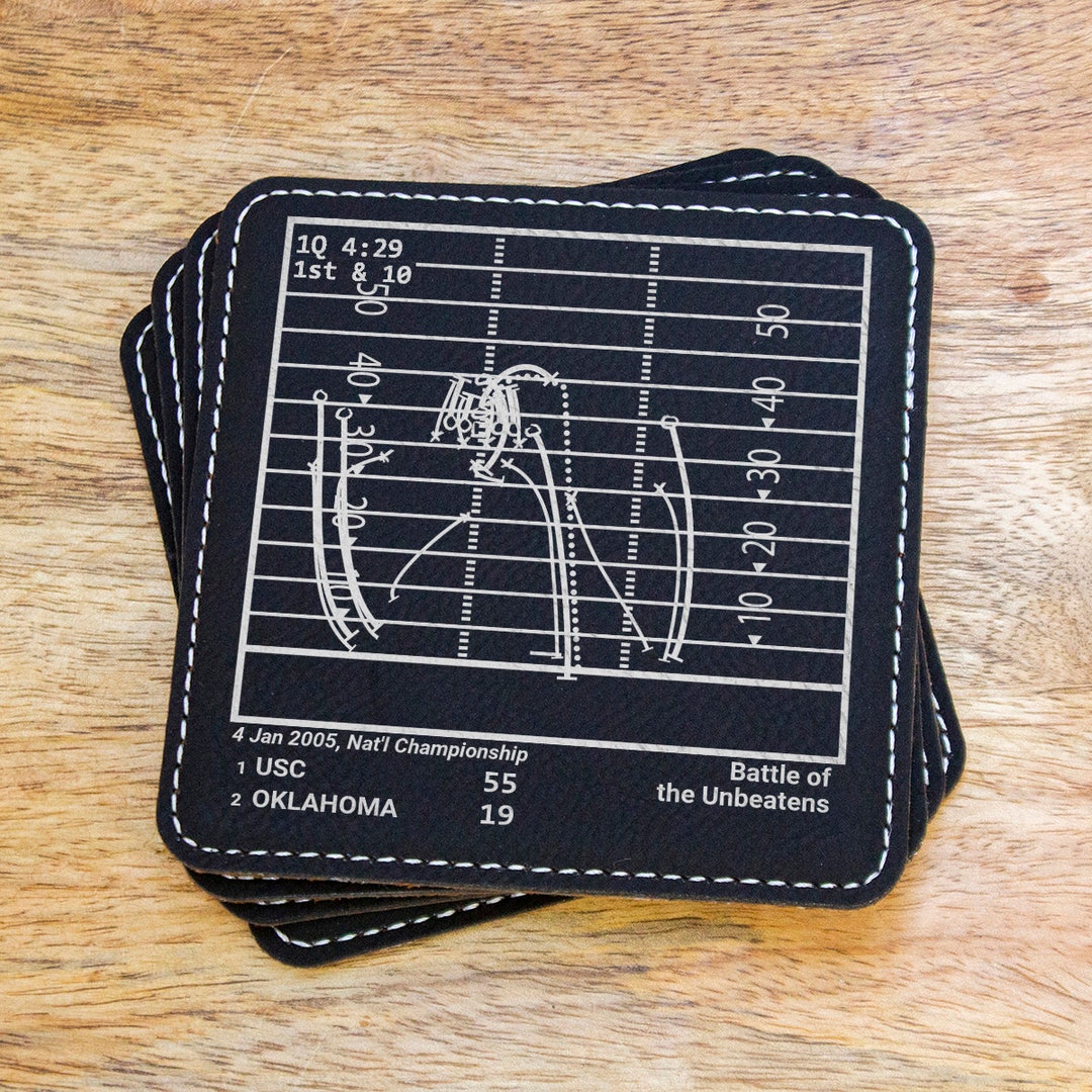 Greatest USC Football Plays: Leatherette Coasters set of 4 - Etsy