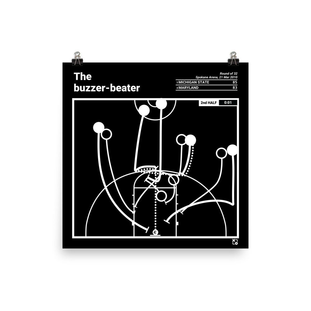 Greatest Michigan State Basketball Plays Poster: the Buzzer-beater ...