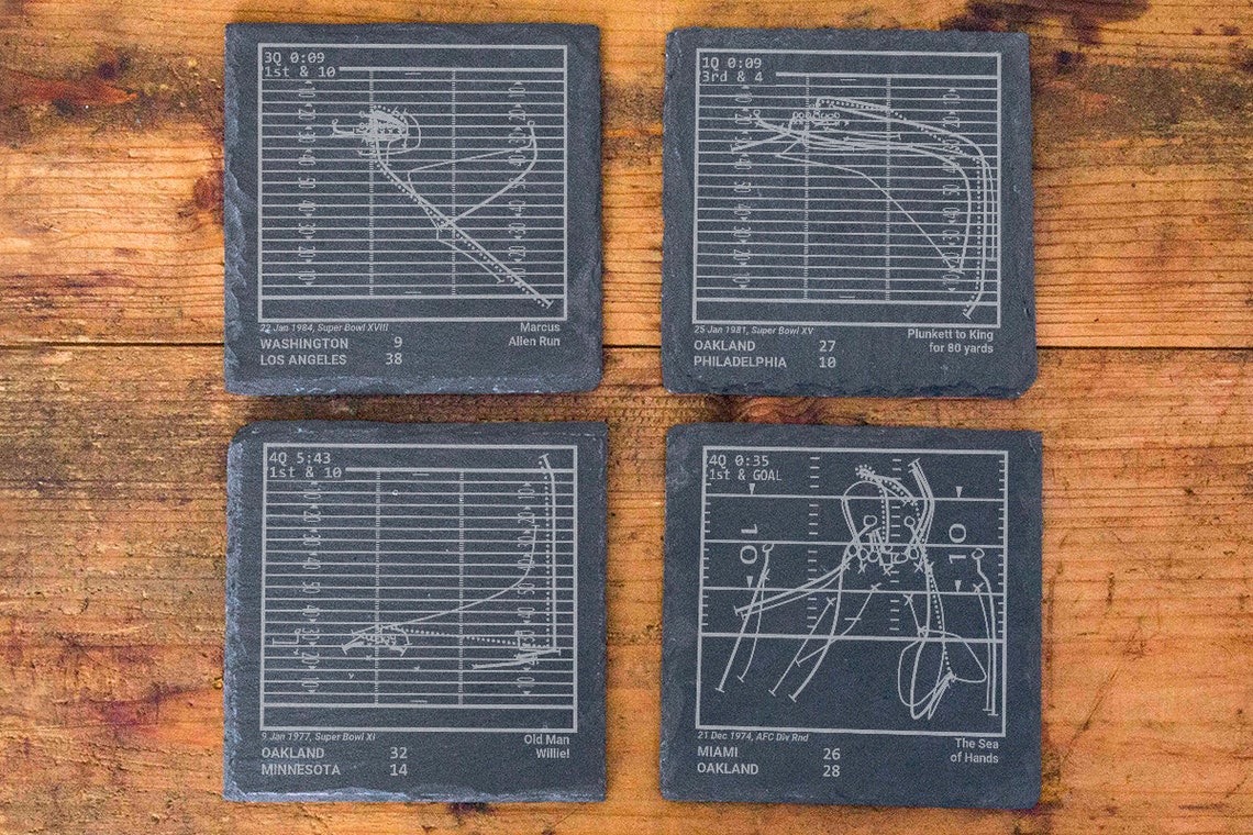 Greatest Raiders Plays: Slate Coasters (set of 4) - Etsy