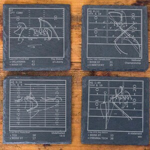 Greatest Boise State Football Plays: Slate Coasters set of 4 - Etsy