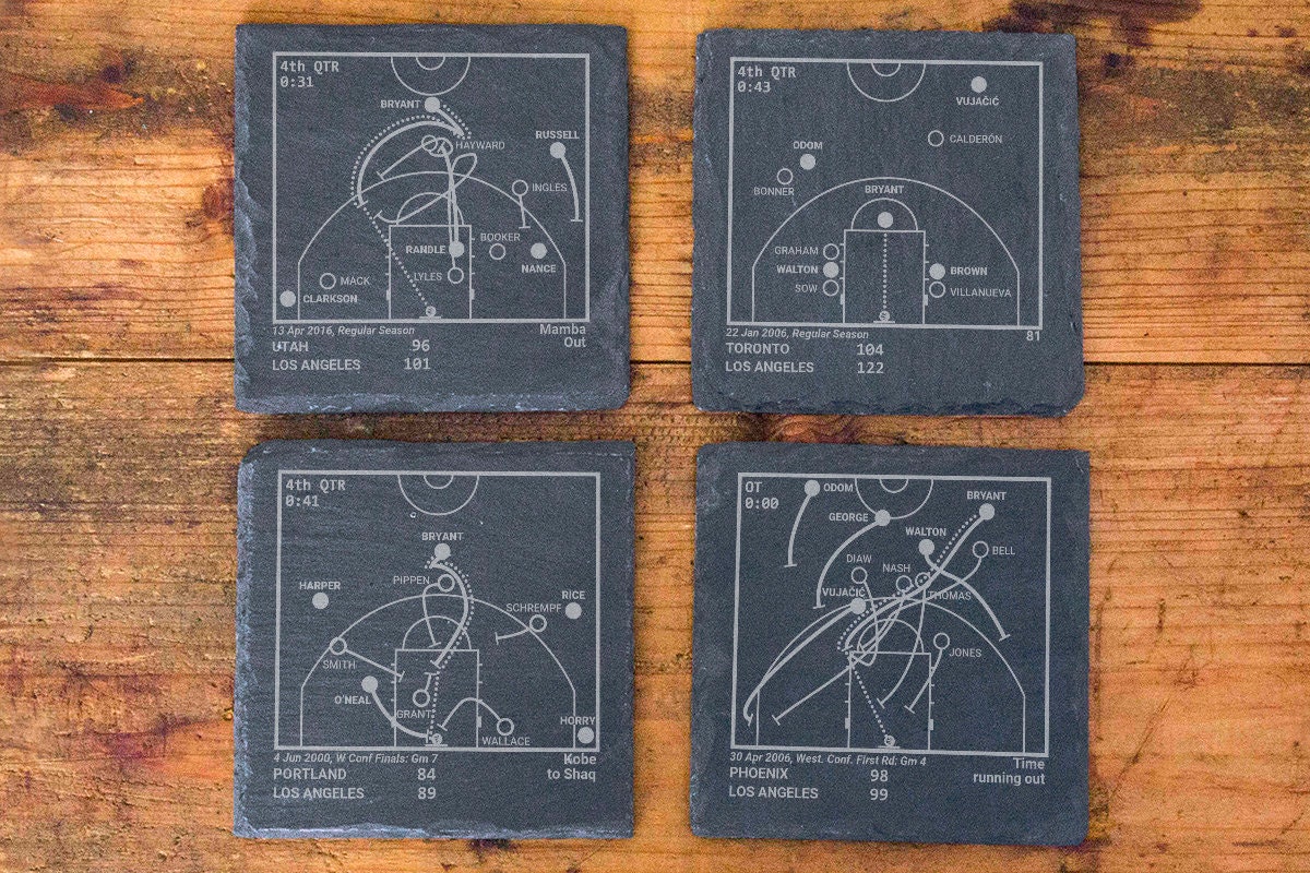 Champion Lakers KOBE Plays: Slate Coasters (set of 4) - Etsy