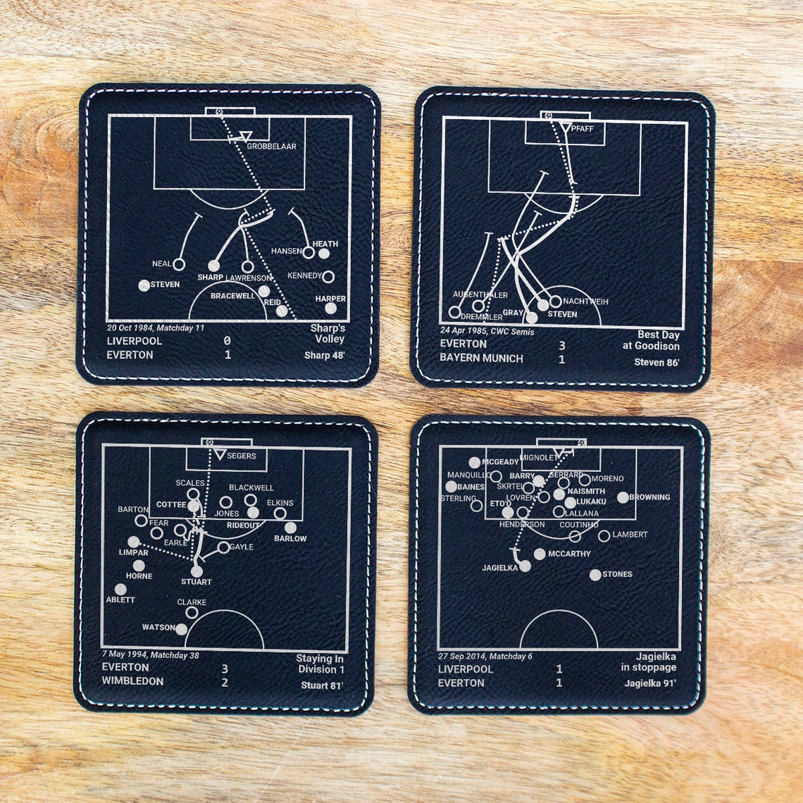 Greatest Everton Plays: Leatherette Coasters set of 4 | Etsy