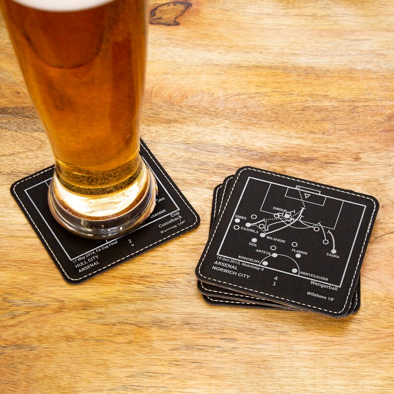 Greatest Arsenal Modern Plays: Leatherette Coasters set of 4 | Etsy