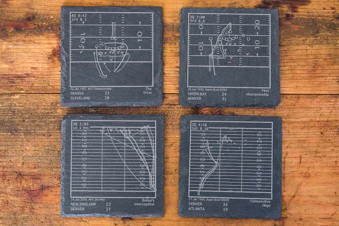 Greatest Broncos Plays: Slate Coasters (set of 4) - Etsy