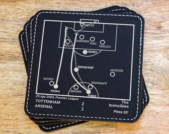 Greatest Arsenal Modern Plays: Leatherette Coasters set of 4 | Etsy