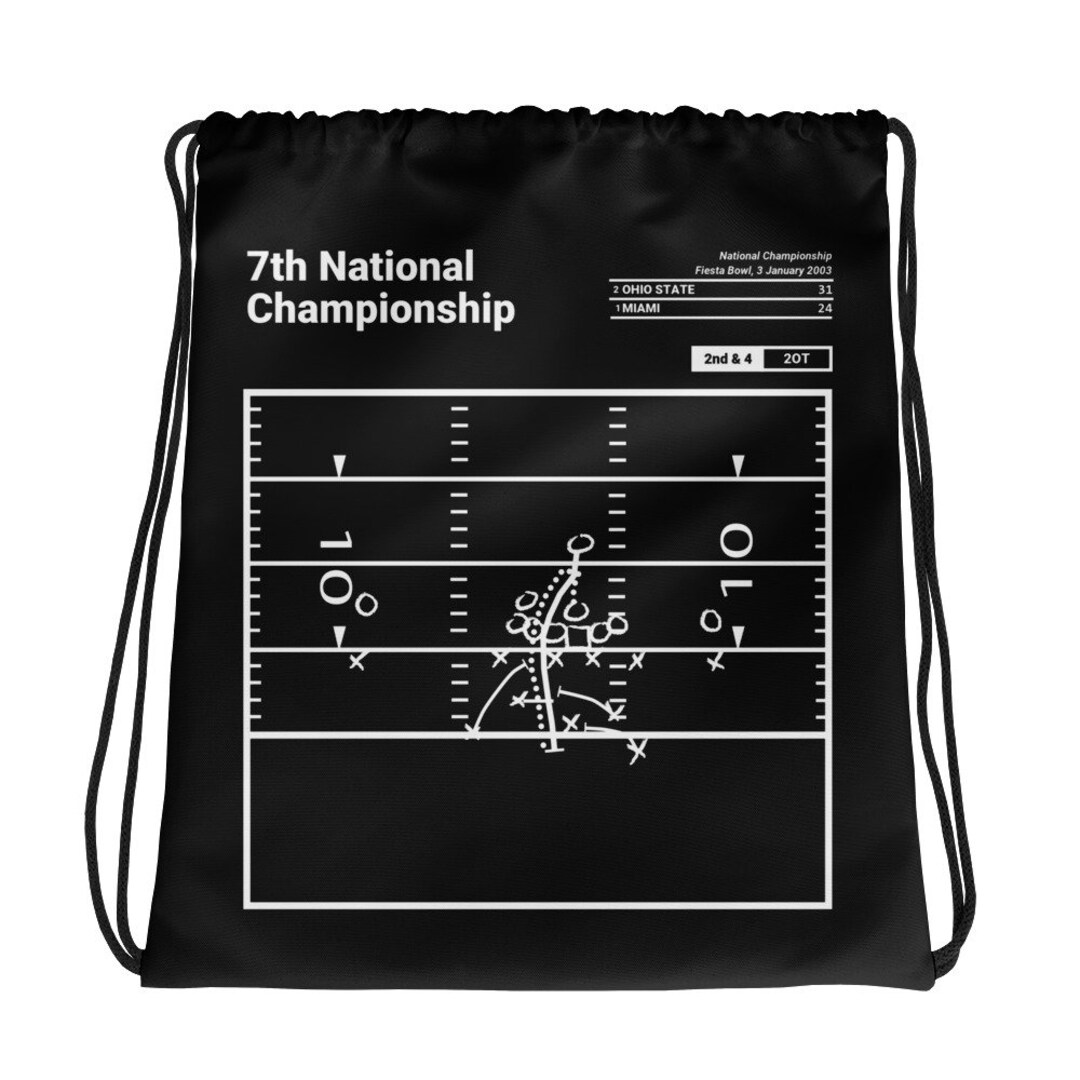 Greatest Ohio State Football Plays Drawstring Bag: 7th National ...