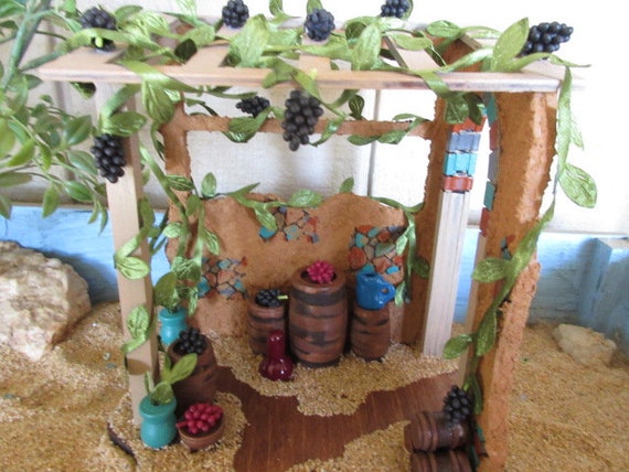 Miniature Nativity Bethlehem Wine Shop Stable OOAK Christmas | Etsy