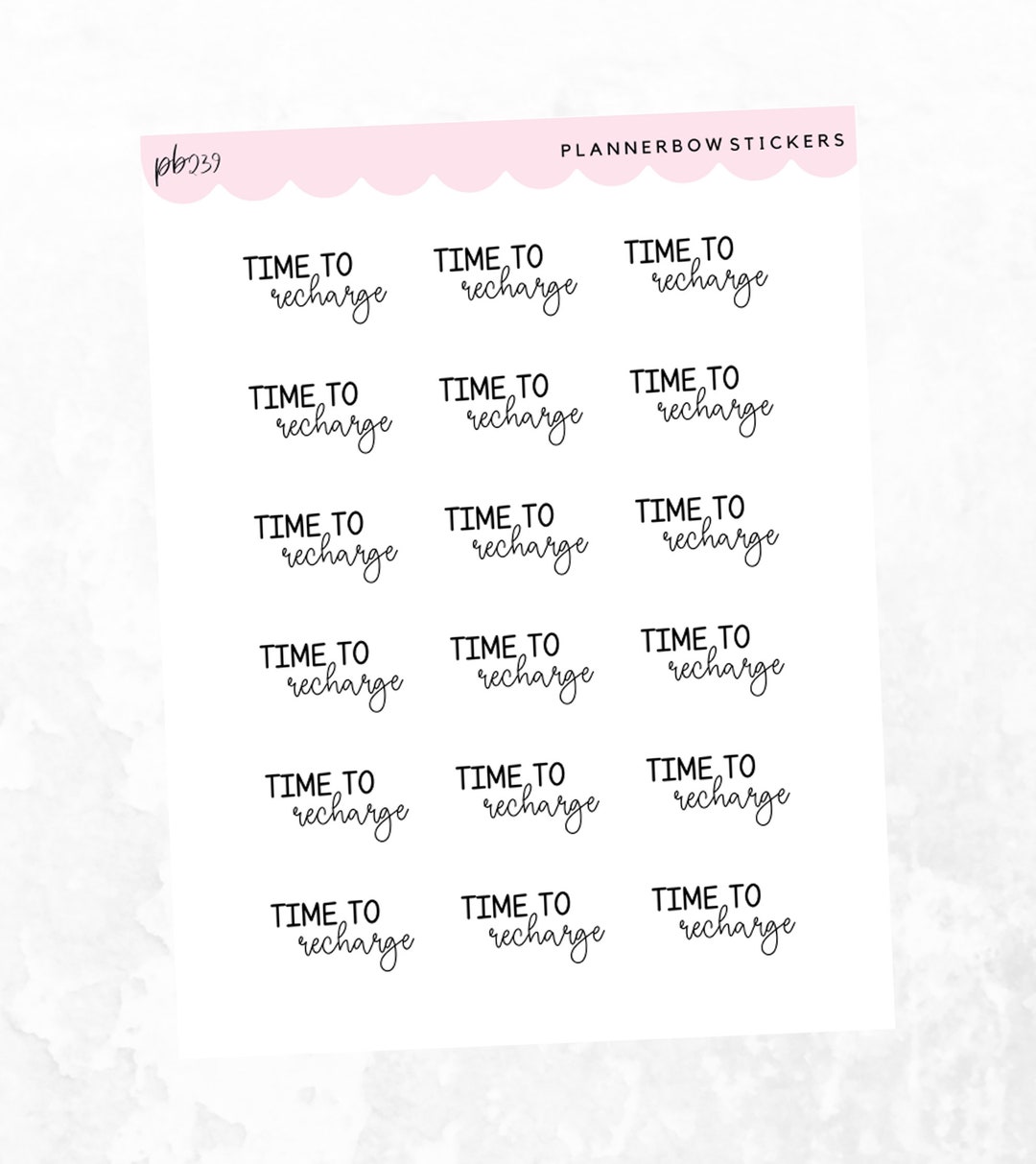 Recharge Stickers Self Care Planner Stickers - Etsy