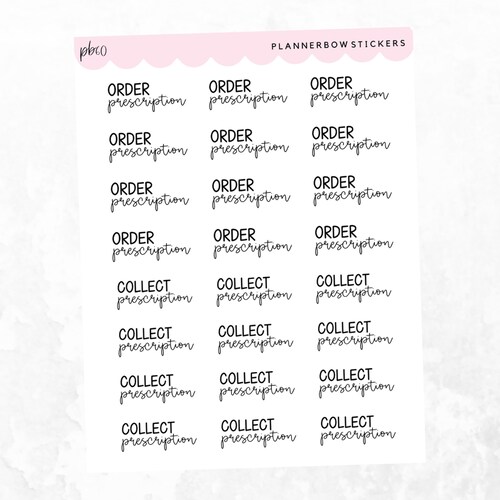 Rx/prescription Medicine Icon Planner Stickers and Labels - Etsy