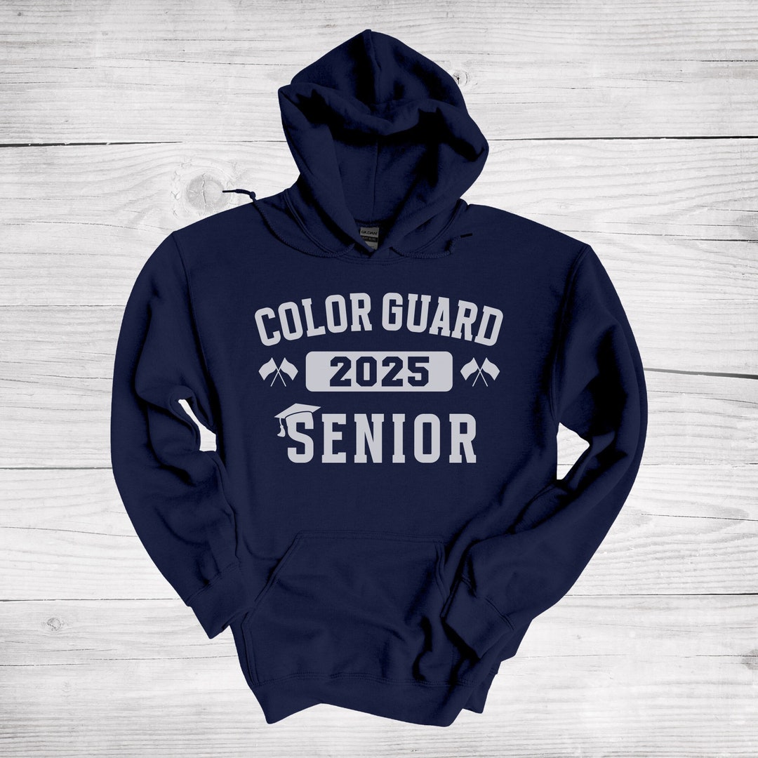 Color Guard 2025 Senior Hoodie, High School Marching Band Color Guard ...
