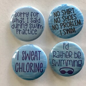 Swimming Buttons, Swimmer Pins, Swimmer Magnets, Swimming Gifts, Swim ...