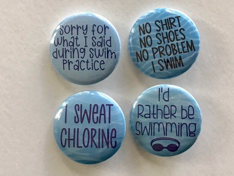Swimming Buttons Swimmer Pins Swimmer Magnets Swimming - Etsy