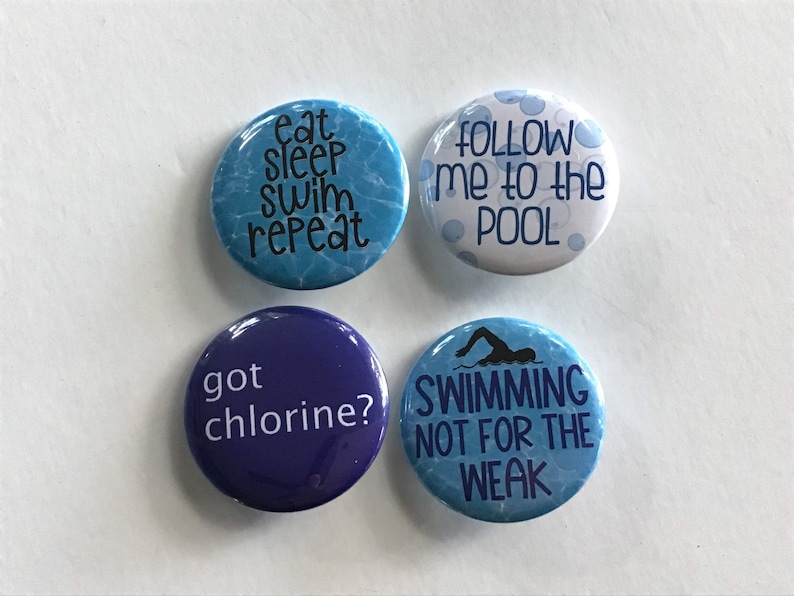 Swimming Buttons Swim Team Gifts Swimmer Pins Swimmer - Etsy