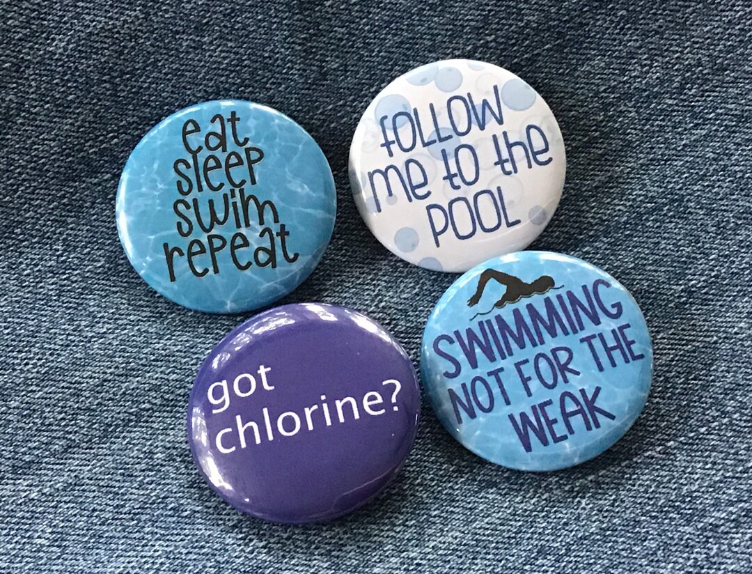 Swimming Buttons, Swim Team Gifts, Swimmer Pins, Swimmer Magnets, Swim ...