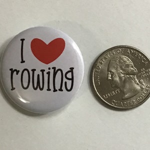 Rowing Buttons, Pin Back Buttons for Girl Rower, Crew Team Flair, Rower ...