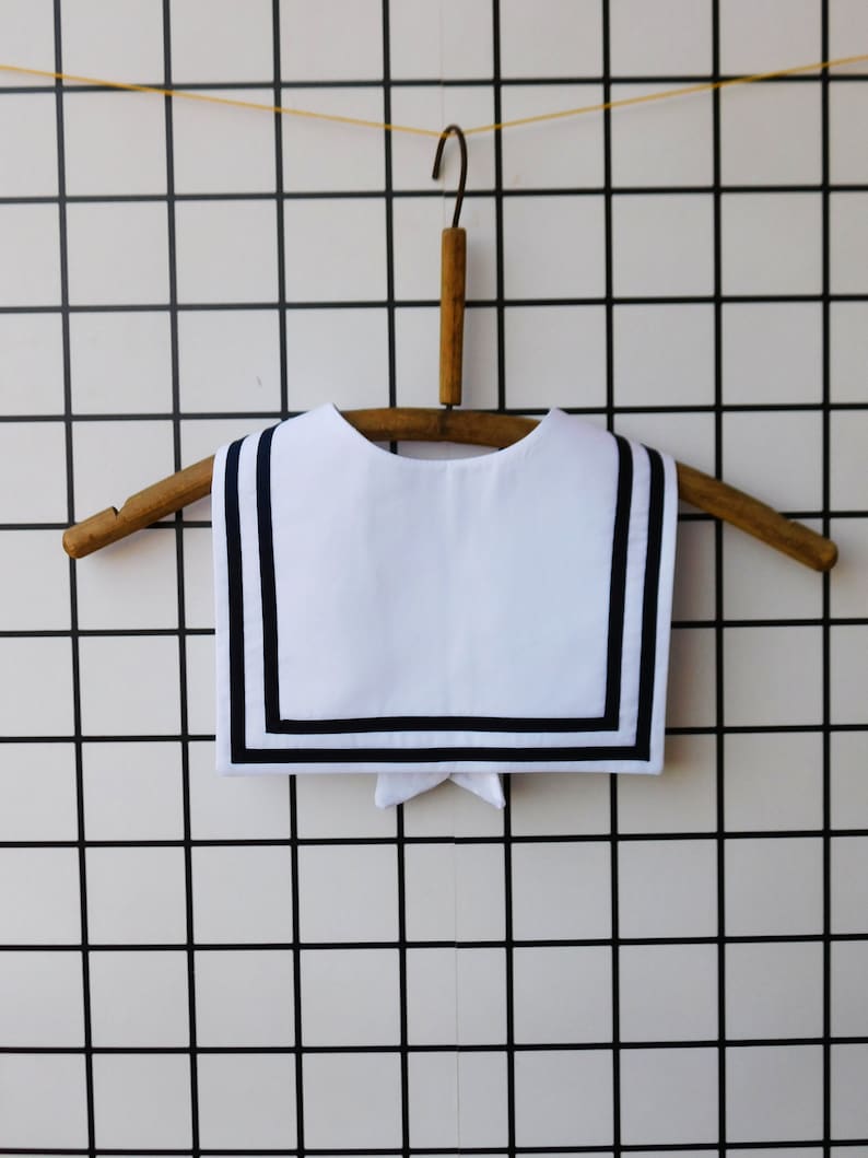 Marine, Sailor Collar Made of Navy/white Liberty Fabric - Etsy Canada