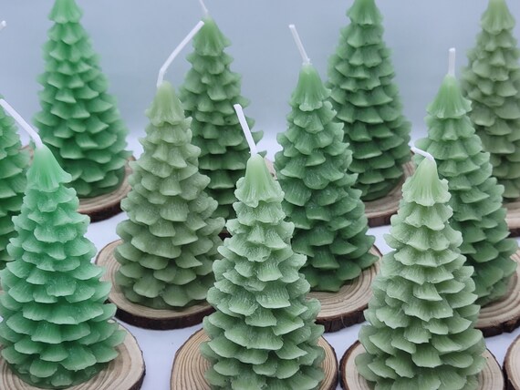 Pine Tree Candle Fall/winter Seasonal Decor 100% Beeswax - Etsy