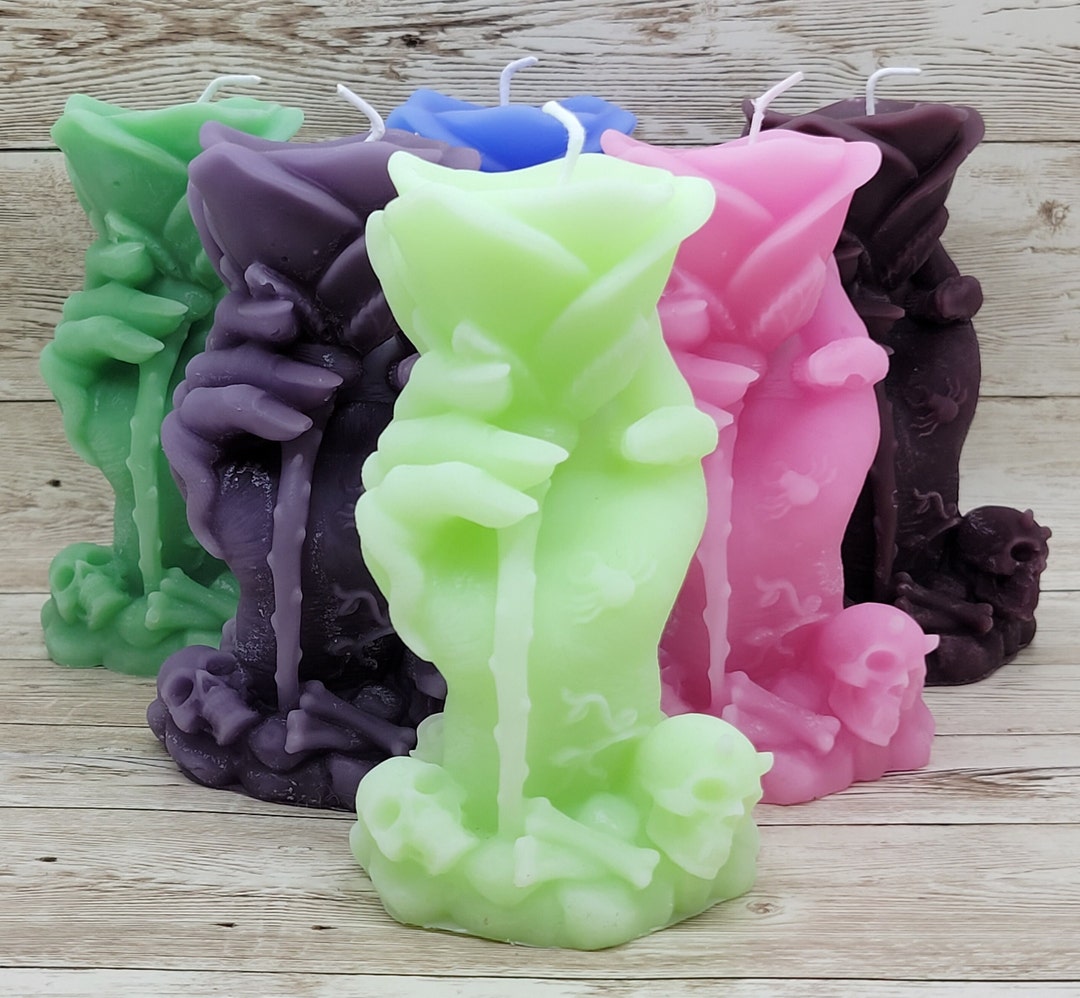 Bewitching Hand With Thorned Rose Candle - Handcrafted From 100% ...