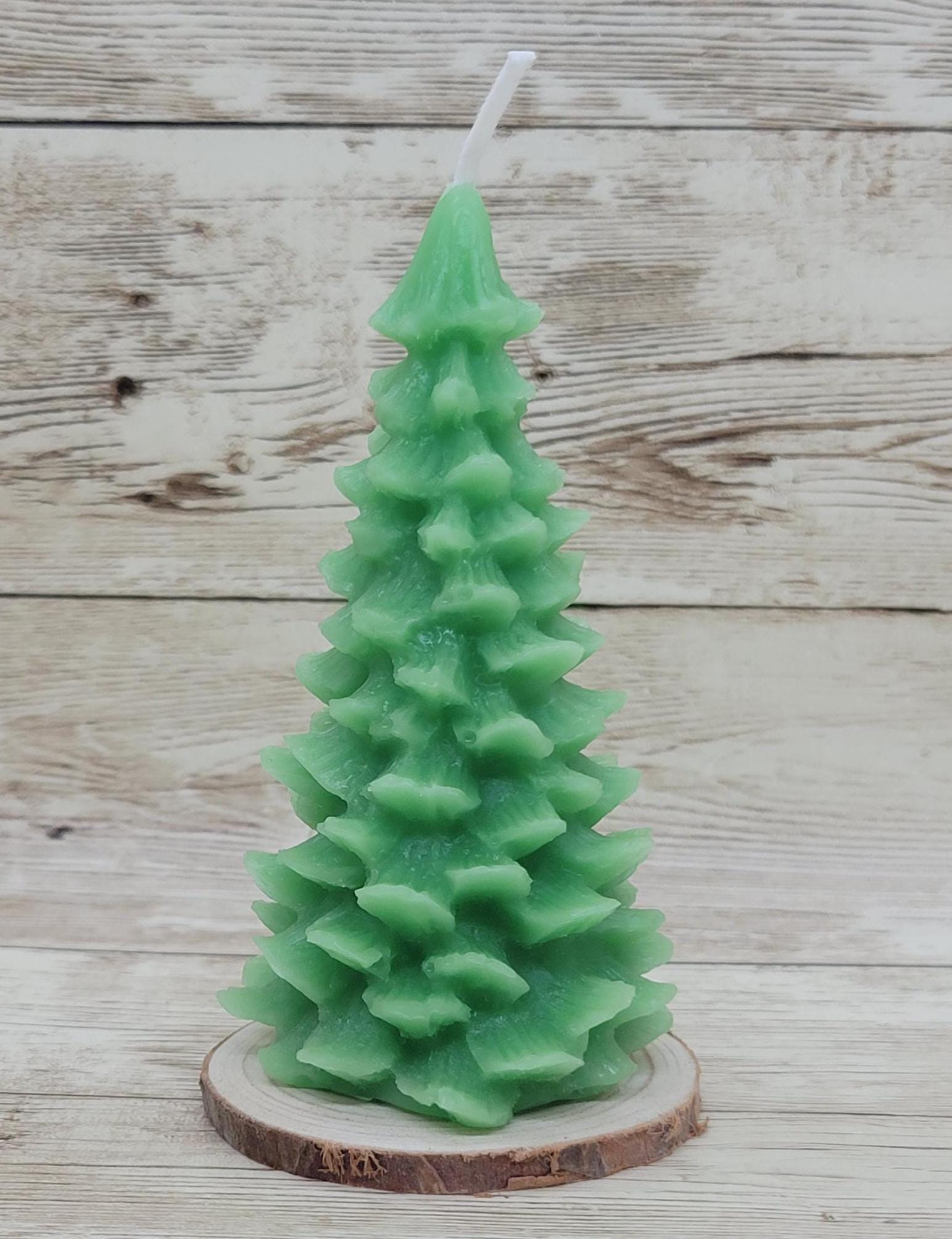 Pine Tree Candle - Fall/winter Seasonal Decor 100% Beeswax - Etsy