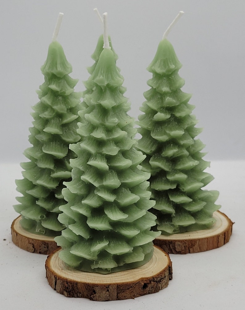 Pine Tree Candle Fall/winter Seasonal Decor 100% Beeswax - Etsy