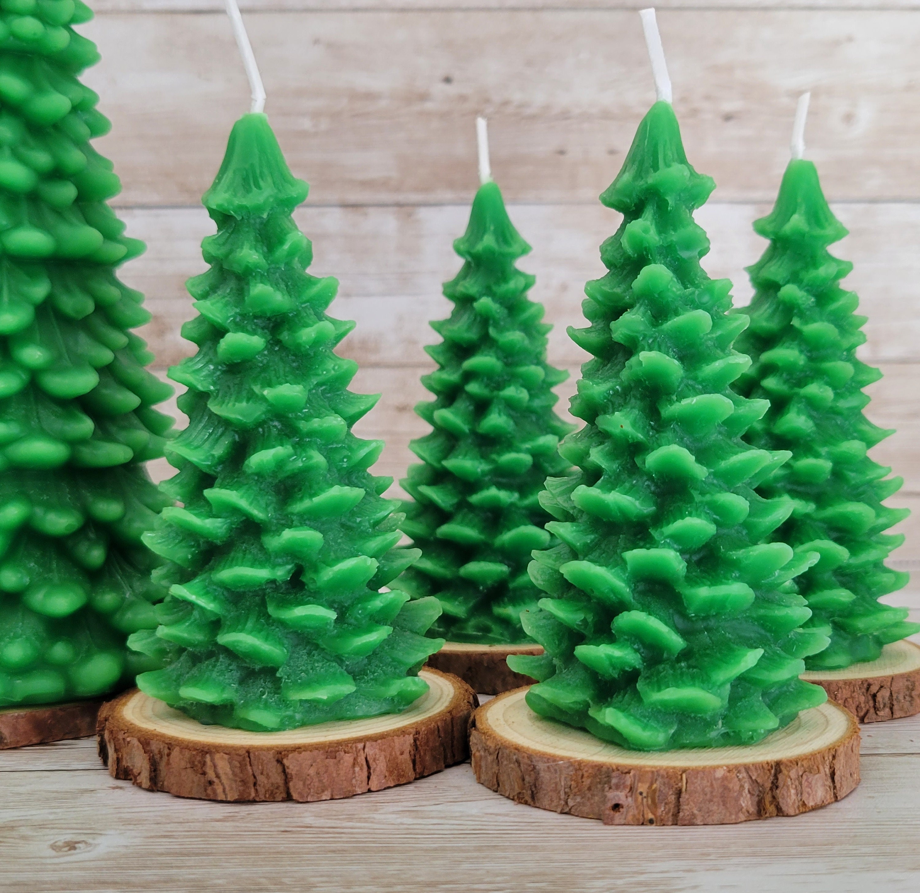 Pine Tree Candle - Fall/winter Seasonal Decor 100% Beeswax - Etsy