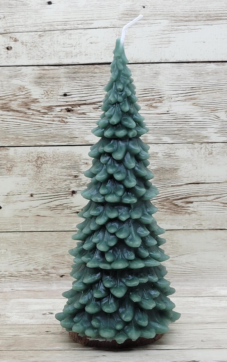 Pine Tree Candle - Fall/winter Seasonal Decor 100% Beeswax - Etsy
