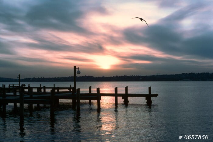 Nature Landscape Photography - Marina Dock in Sunset, Kirkland ...