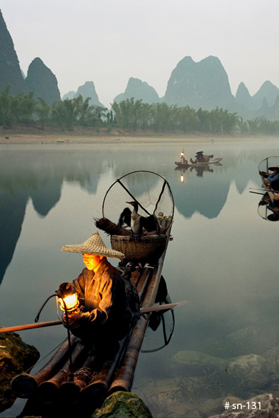 Travel Photography - Chinese Fishermen Fishing With Cormorant Birds on ...