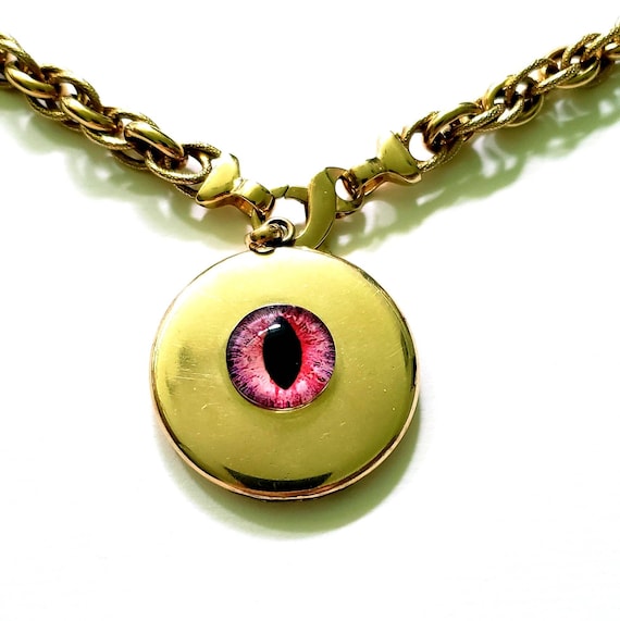 Victorian eye locket | evil eye spy pendant | giant … - Gem