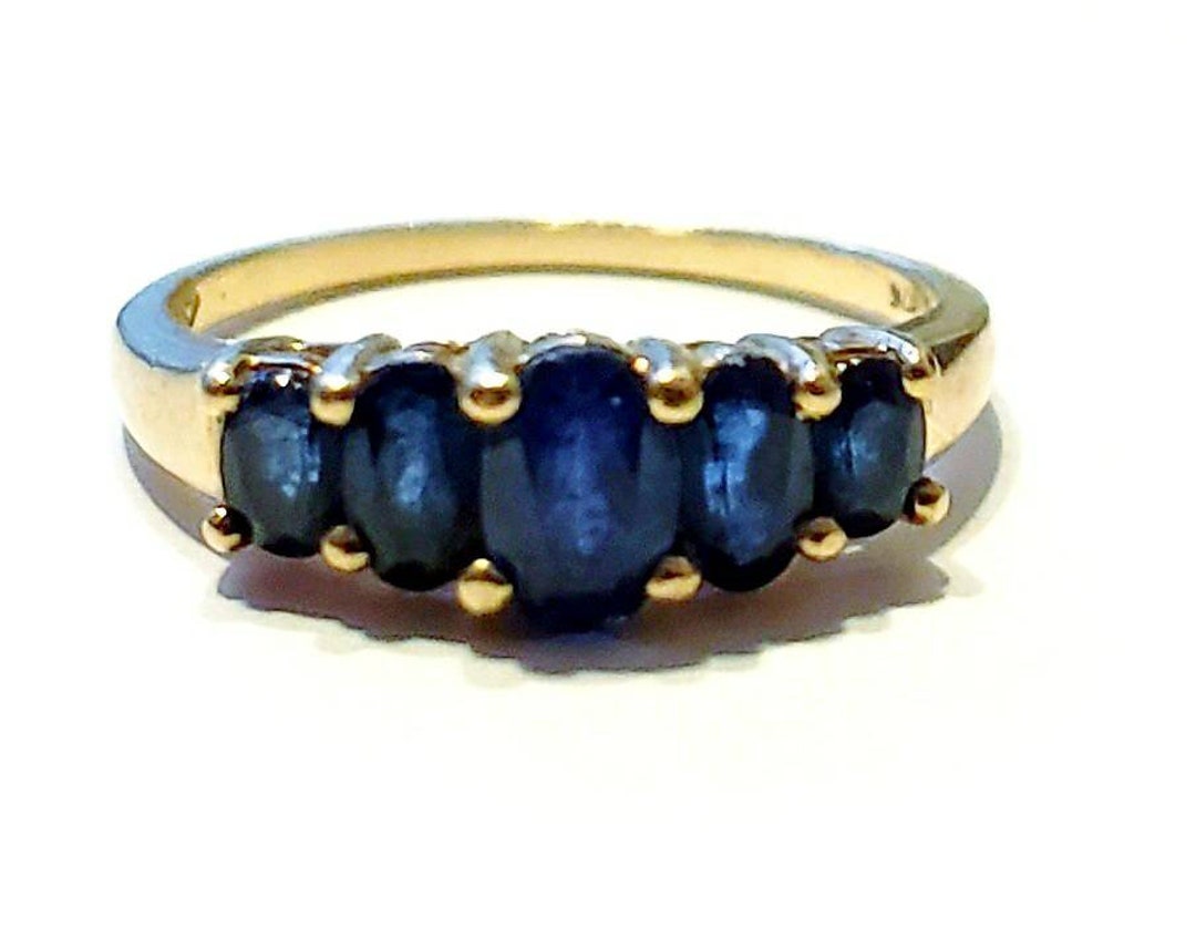 Sapphire Stack Ring Wedding Band 10k Gem Band - Etsy