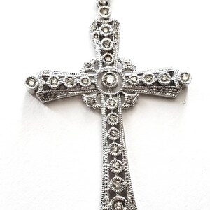 Diamond Cross Filagree Cross Gold Cross 14k Cross - Etsy