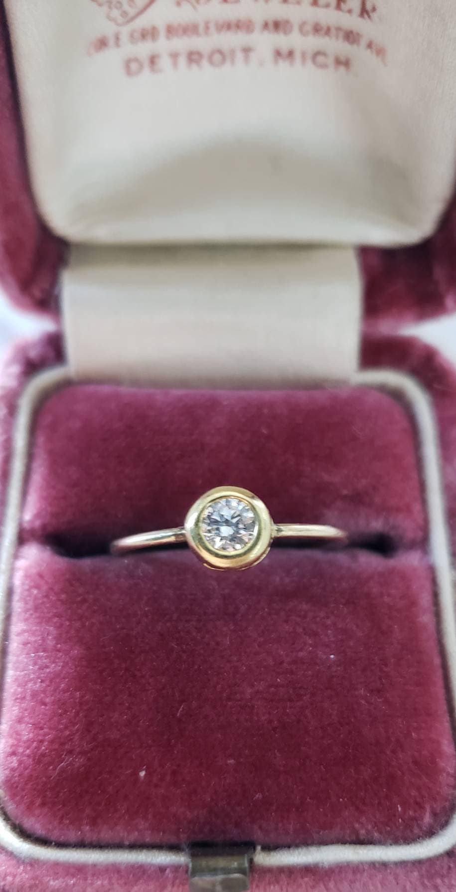 Mini Bezel Set Rings - Etsy