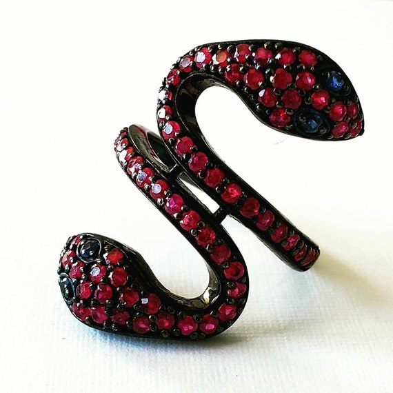 Ruby Snake Ring - Gem