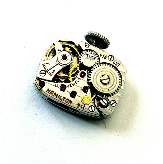 Antique Art Deco Palladium Hamilton wristwatch | 1940… - Gem