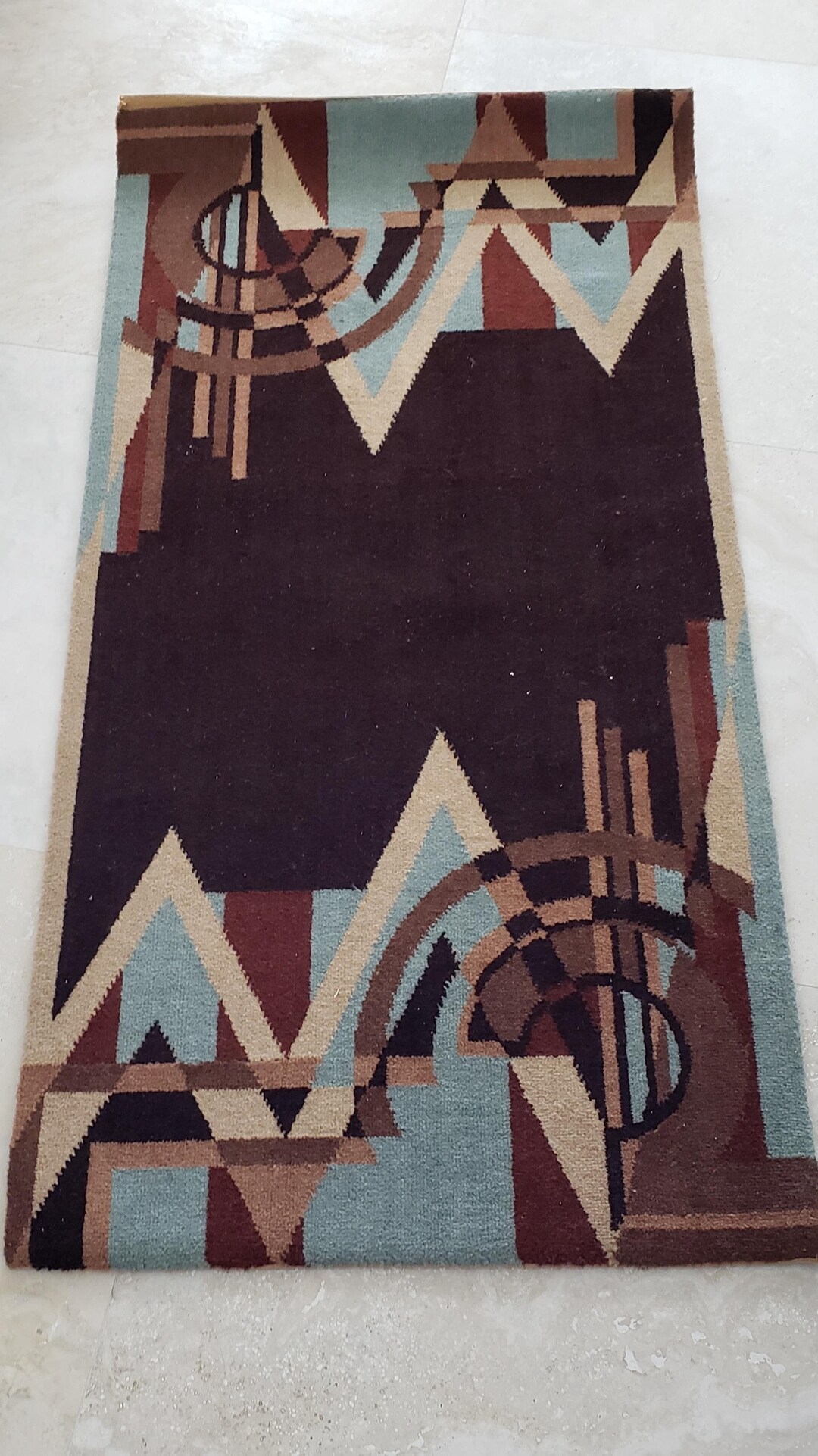 BIBA Original Art Deco Rug | 1970s BIBA Rug From Kensington High Street ...