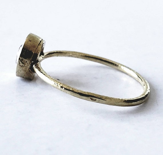 Rose cut diamond engagement ring | morning dew diamon… - Gem