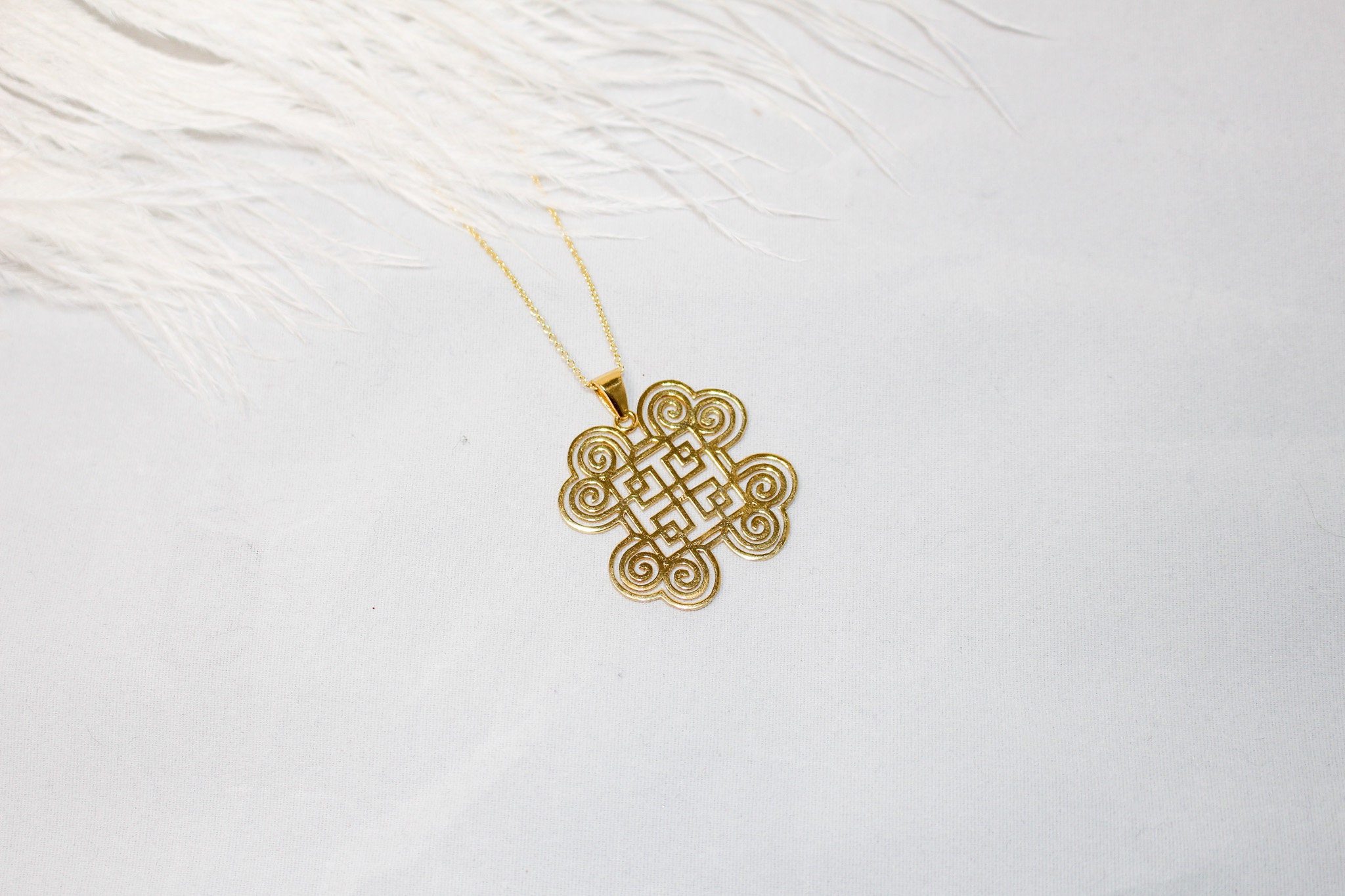 Gold Hmong Design Necklace - Etsy