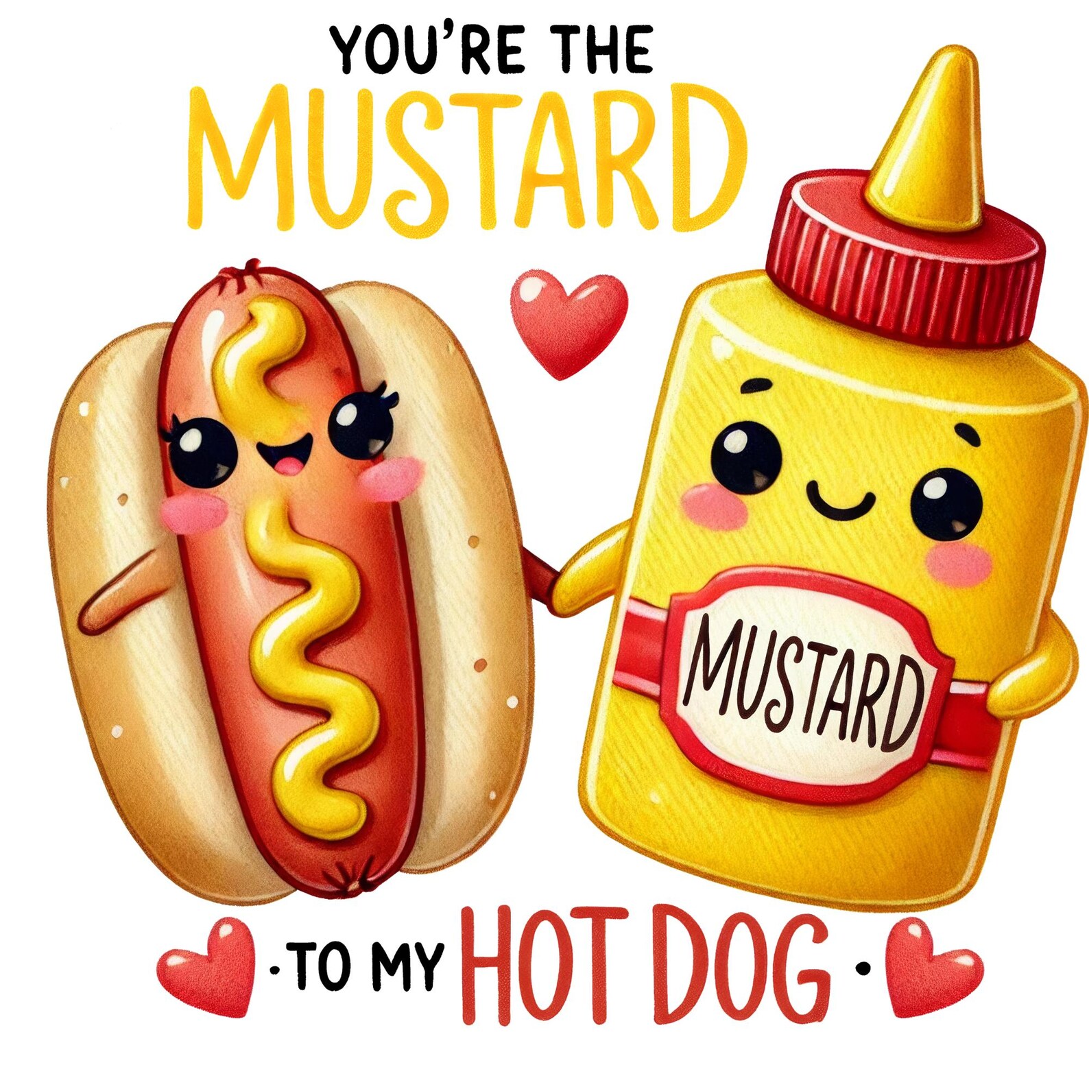 You're the Mustard to My Hot Dog, Valentine Day, Funny Valentine, Pngs ...