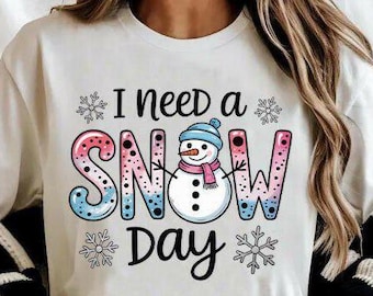I Need A Snow Day PNG | Snowman, Winter, Cold, Hand Drawn, Snow Day ...