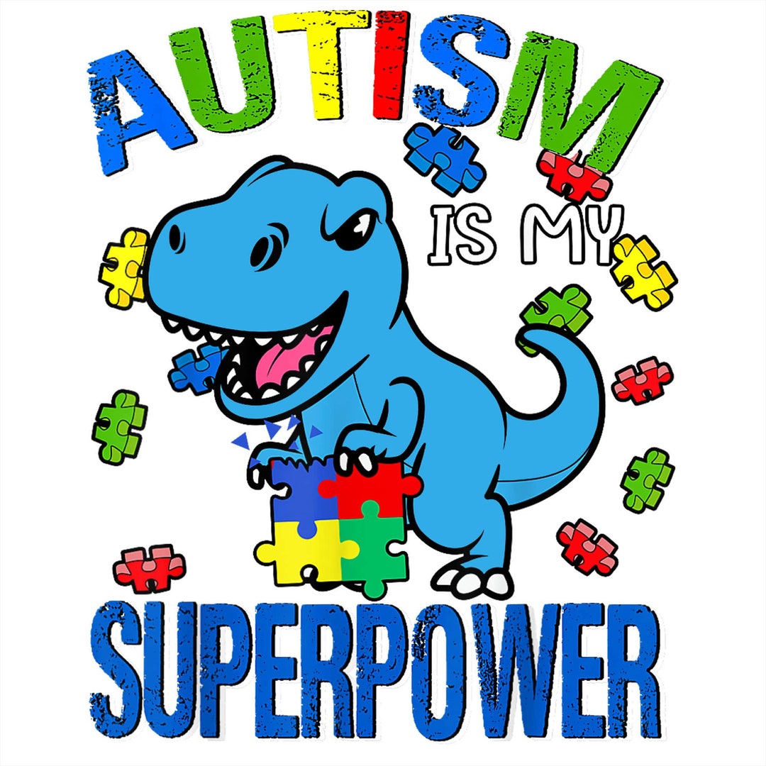 I Wear Blue for My Big Brother Dinosaur Autism Awareness Png, Autism ...