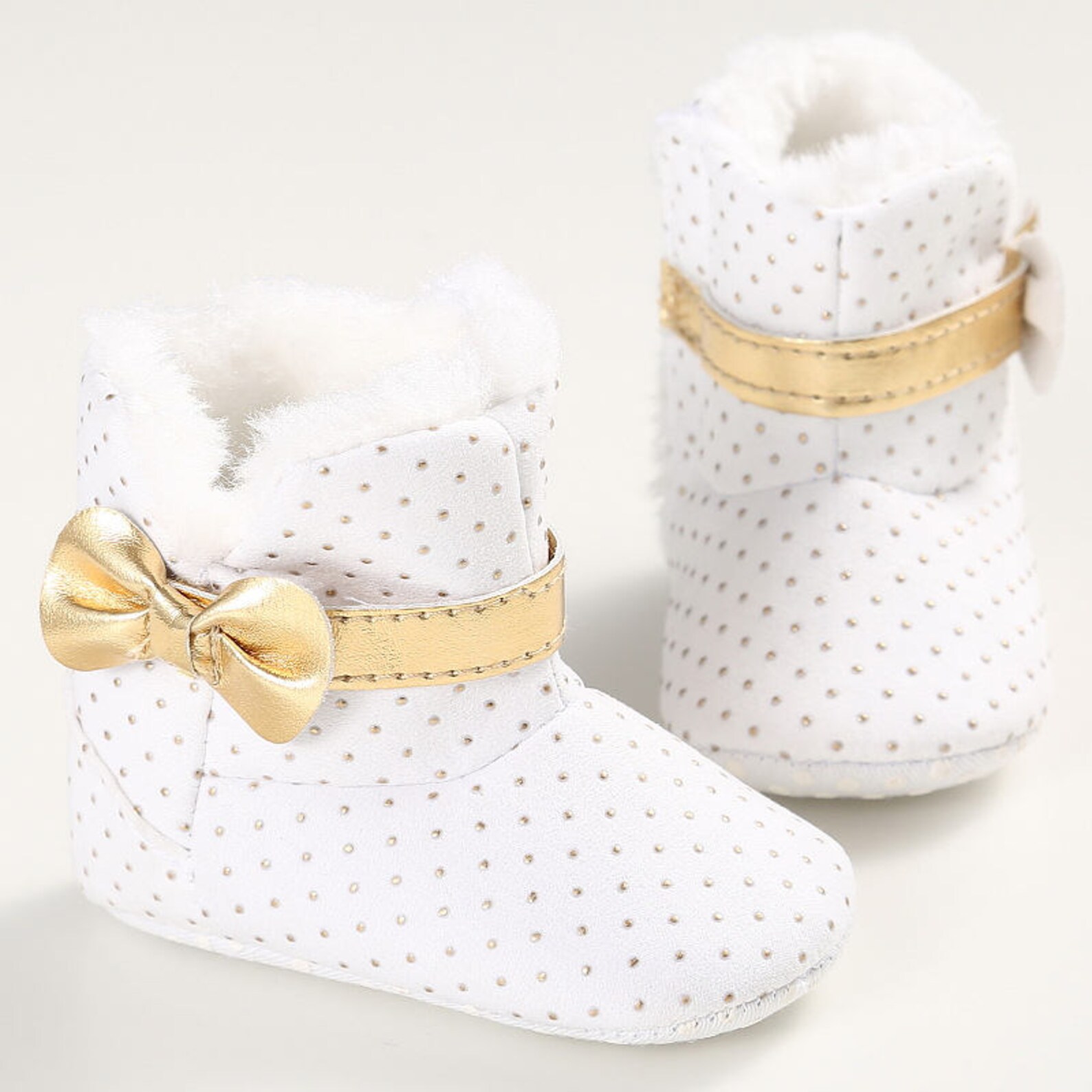 READY to Ship White Boots Baby First Walkers Baby Shoes - Etsy