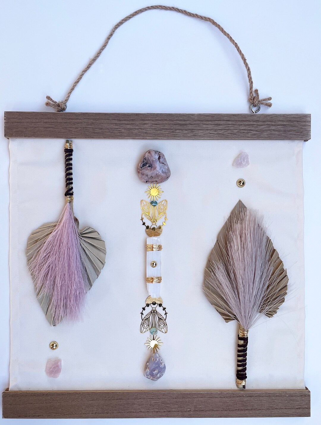 Gemstone Home Decor, Zen Wall Art, Yoga Meditation Decor, Selenite ...