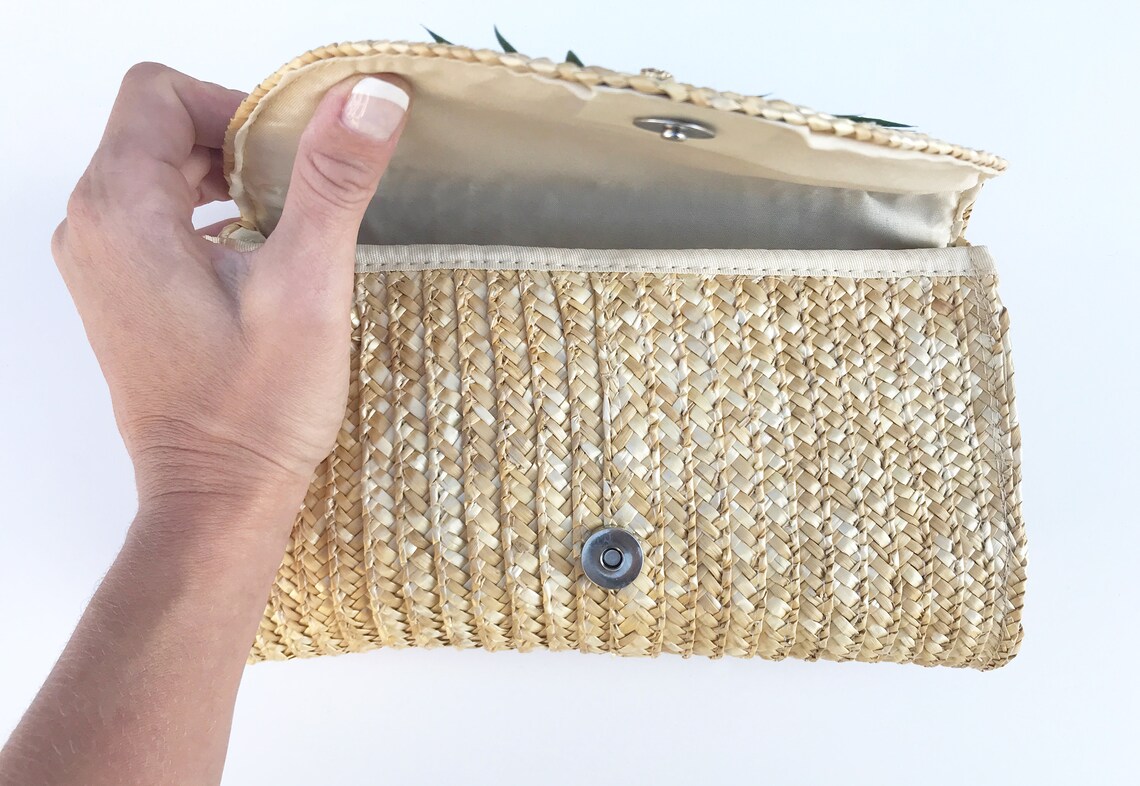 Handmade Palm Abalone Shell Clutch Beach Bag Palm Leaf Bag | Etsy