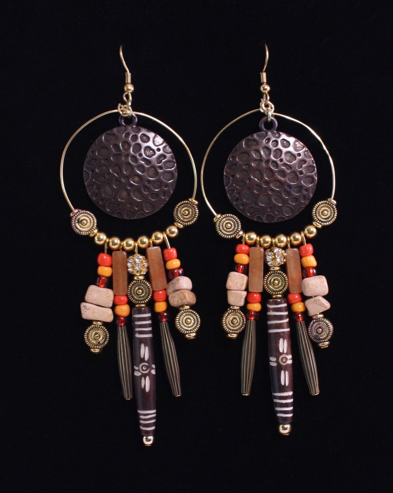 Native Handmade Tribal Earrings Boho Earrings Dangle Etsy
