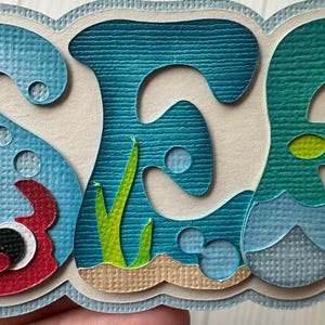 Pre-made Scrapbook Embellishment: Sea Theme Paper Piecing-made to Order ...